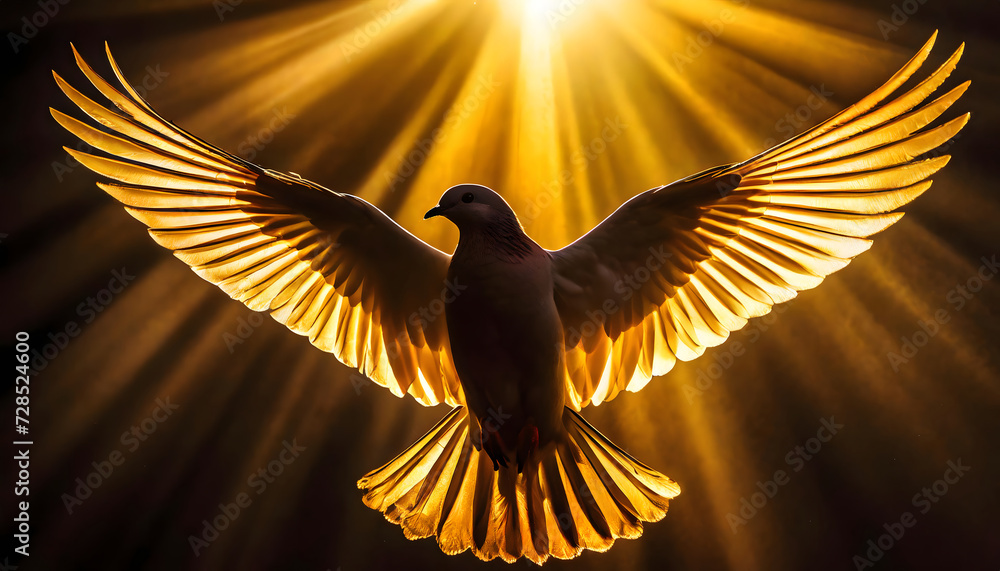 Dove as holy spirit symbol Stock Illustration | Adobe Stock
