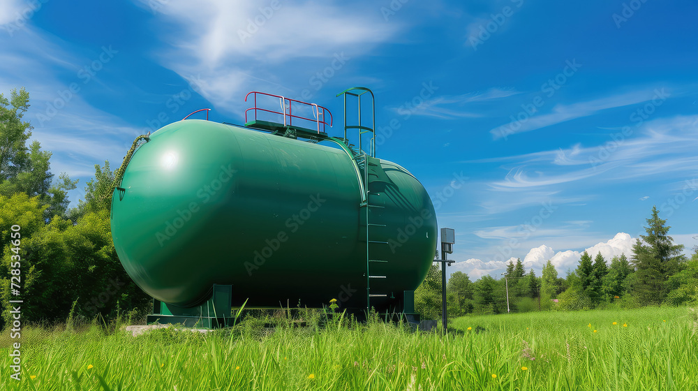 Tanks for storing methane - the result of processing agricultural waste ...