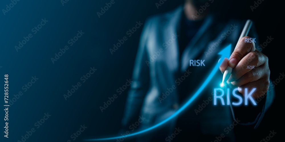 Strategic Risk Insights Businessman's Touch on Virtual Interface ...