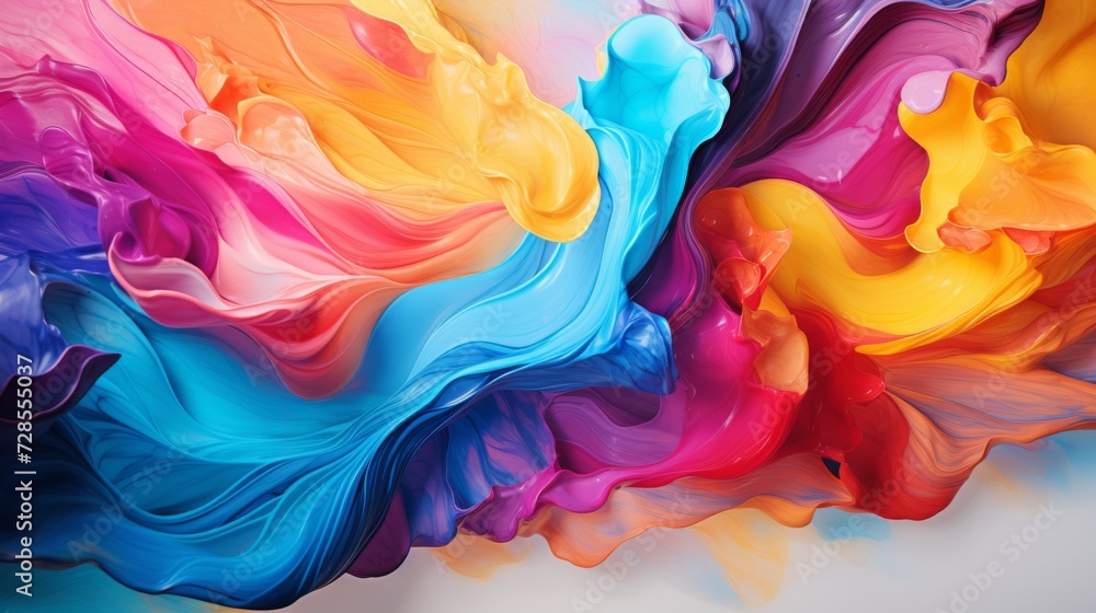 Oil paint Abstract background texture with wavy lines and a vibrant ...