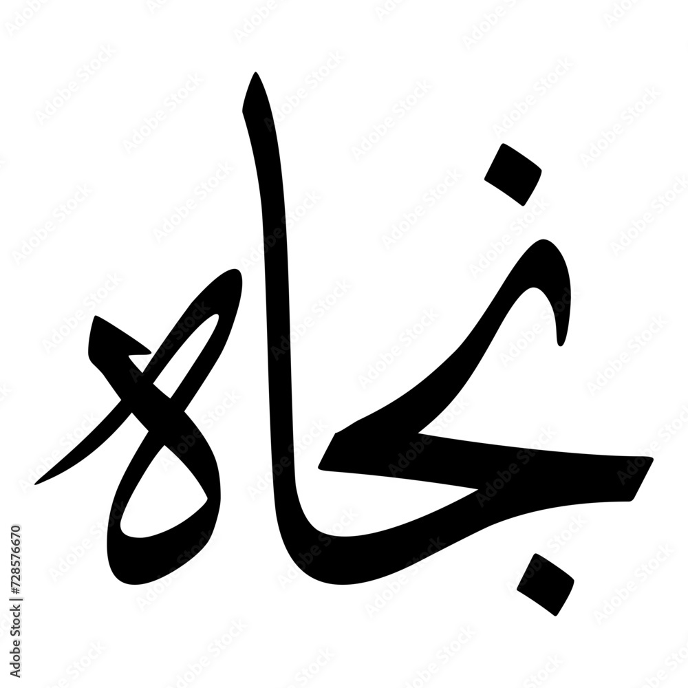 Najat Muslim Girls Name Sulus Font Arabic Calligraphy Stock Vector ...