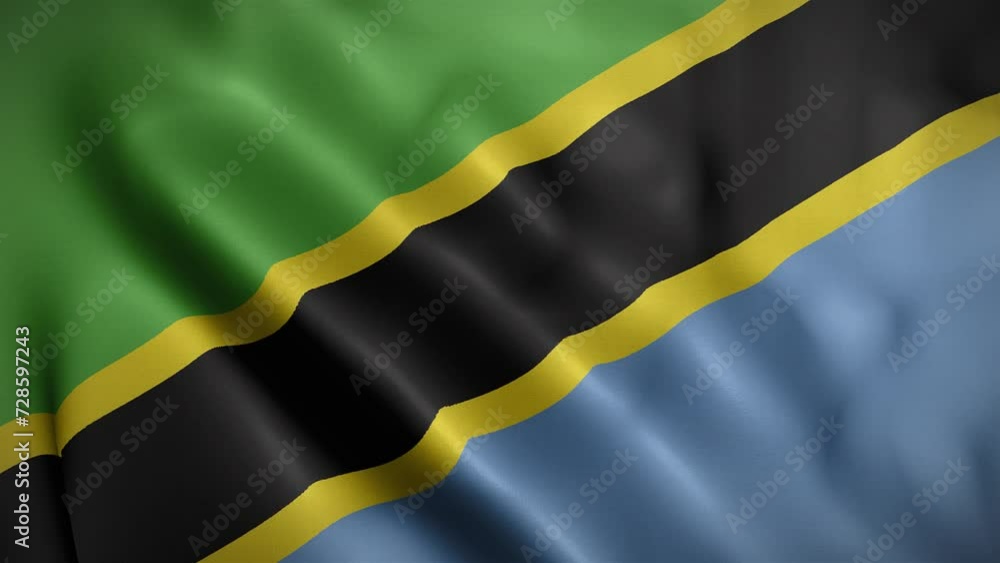 Tanzania waving flag, Flag of Tanzania Animation, Tanzanian Flag ...