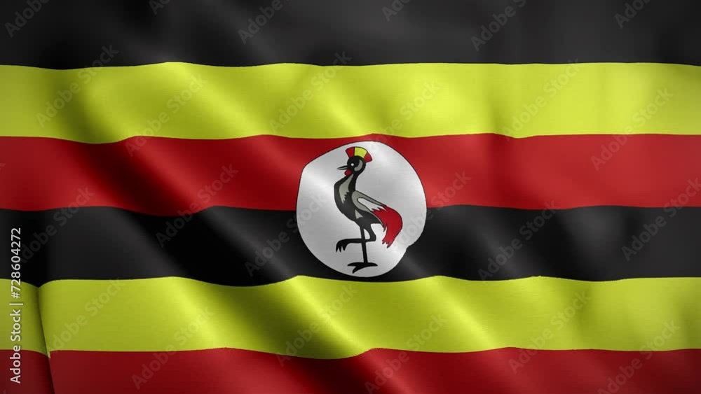 Uganda waving flag, Flag of Uganda Animation, Ugandan Flag Closeup, 4k ...