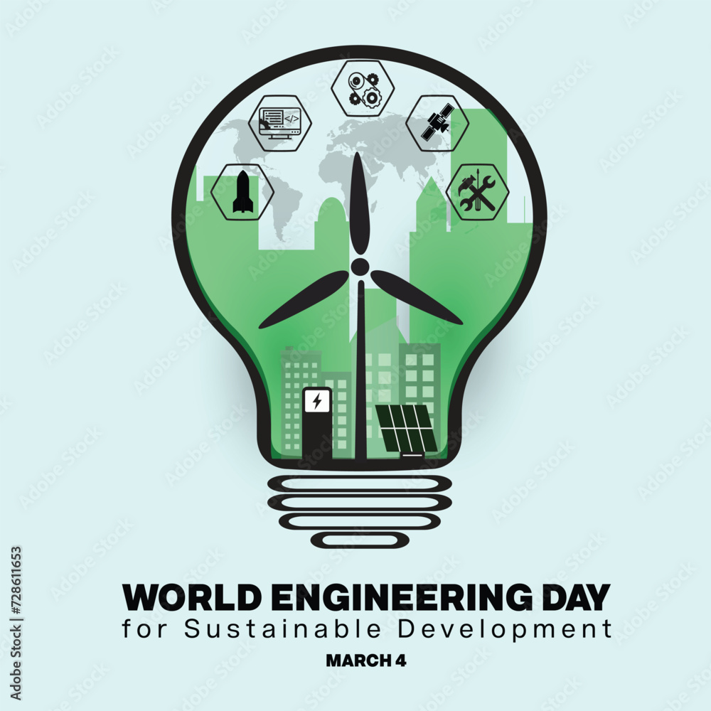 World Engineering Day for Sustainable Development design. It features ...