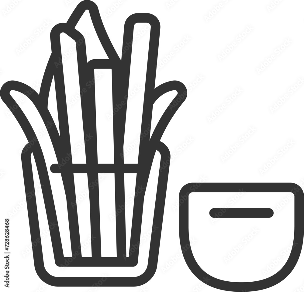 バーニャカウダのアイコン(線画)のイラスト Stock Vector Adobe Stock