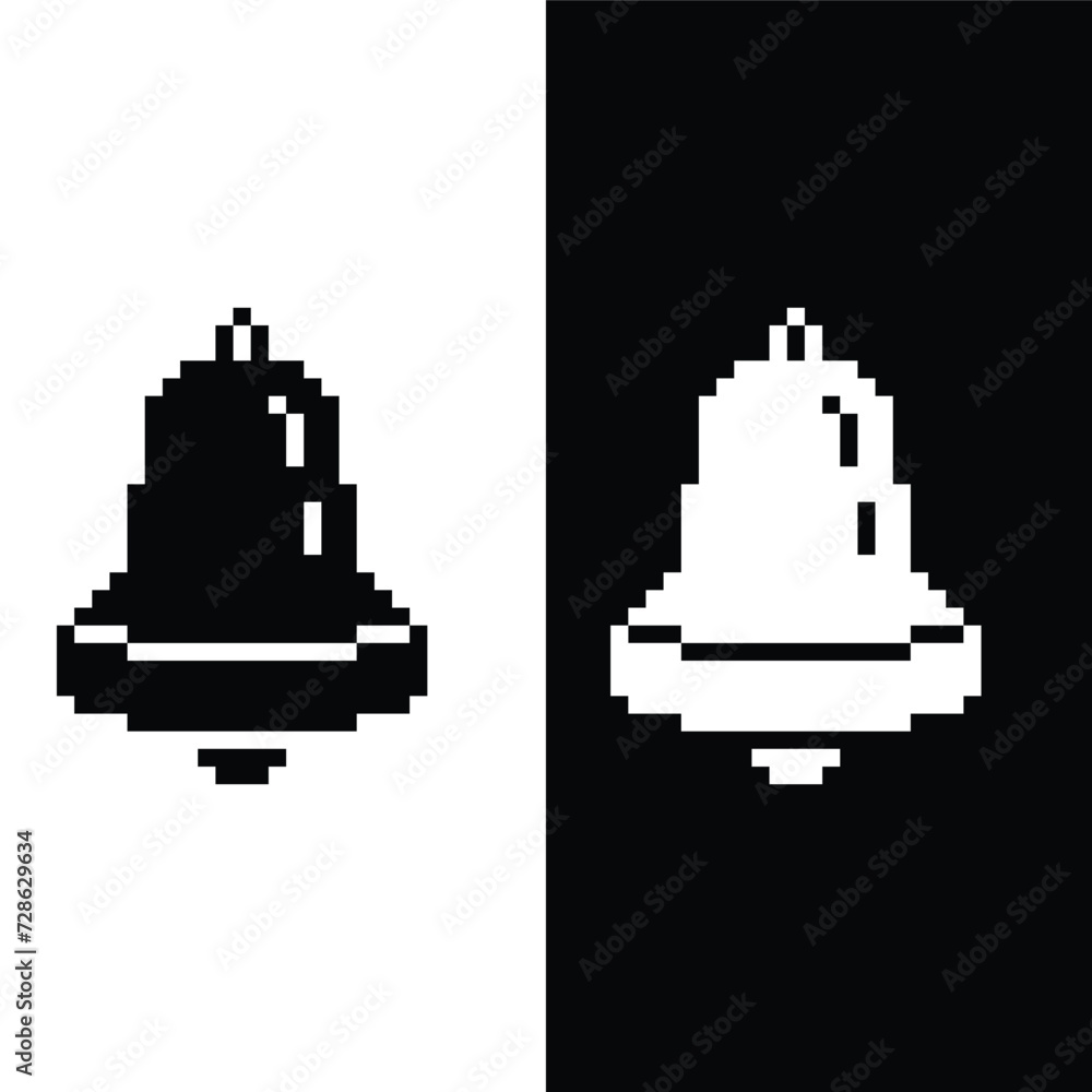 pixel Bell icon. Vector pixel art Bell 8 bit logo for game Stock Vector ...