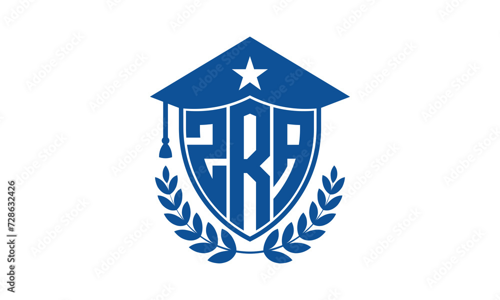 ZRA three letter iconic academic logo design vector template. monogram ...