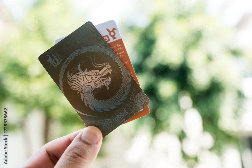 Bangkok, Thailand - February 5, 2024 : BTS Rabbit card for use the BTS ...