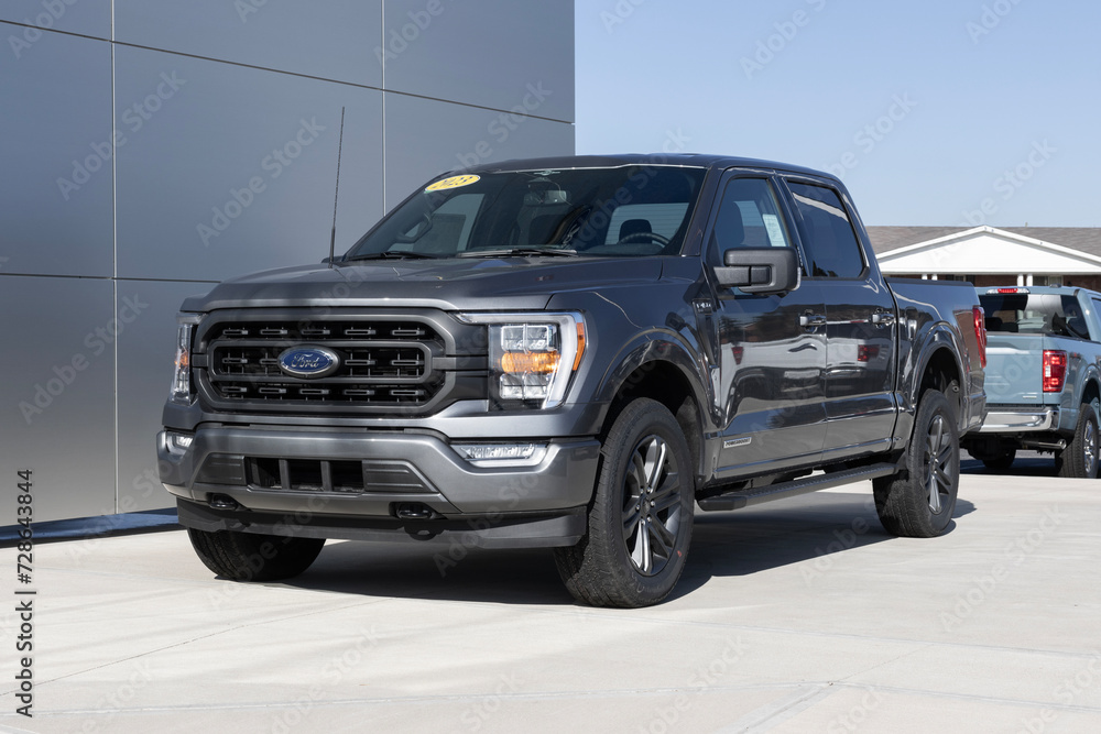 Ford F-150 display at a dealership. The Ford F150 is available in XL ...