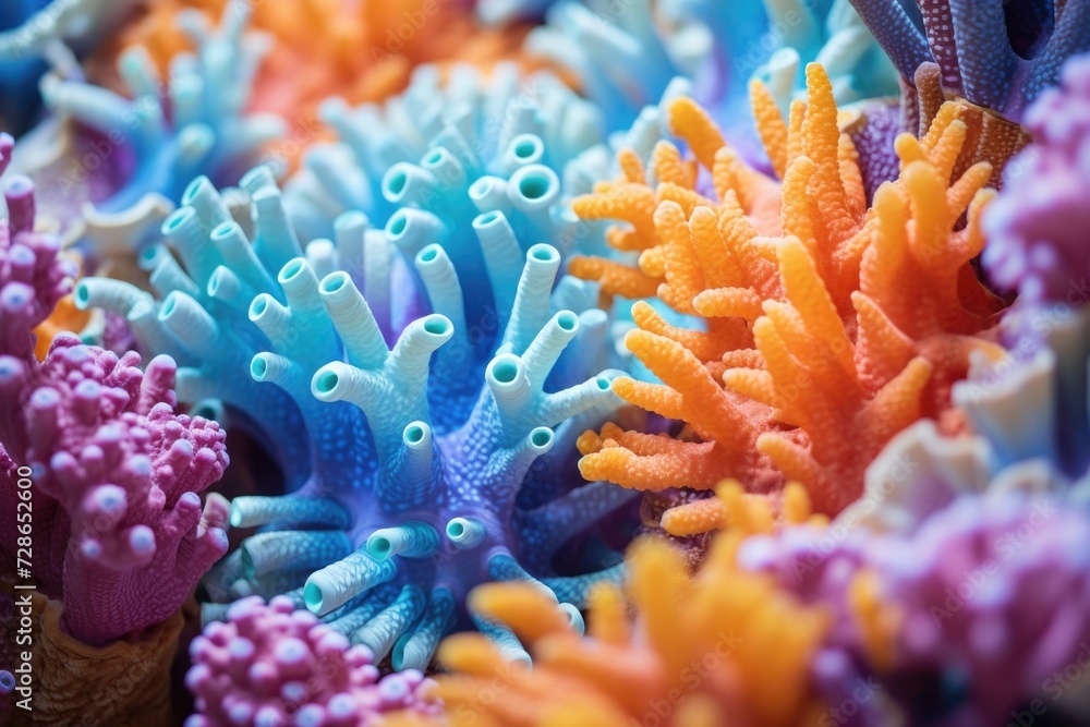 colorful coral reef background with corals Stock Illustration | Adobe Stock