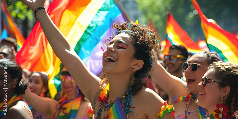 LGBTQIA pride parade to celebrate the gender spectrum Stock Photo ...