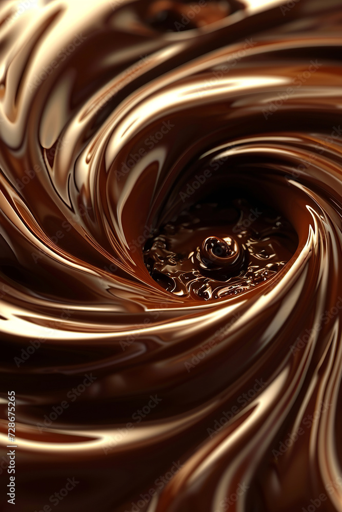 Chocolate background. Melted choco mass/ A mass of chocolate Chocolate ...