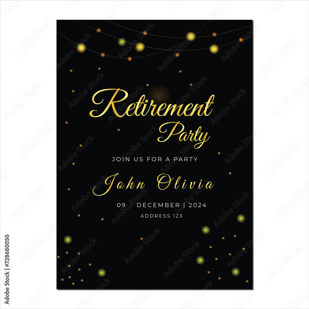 Happy retirement lunch party invitation Stock Vector | Adobe Stock