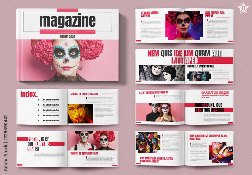 Magazine Landscape Stock Template | Adobe Stock