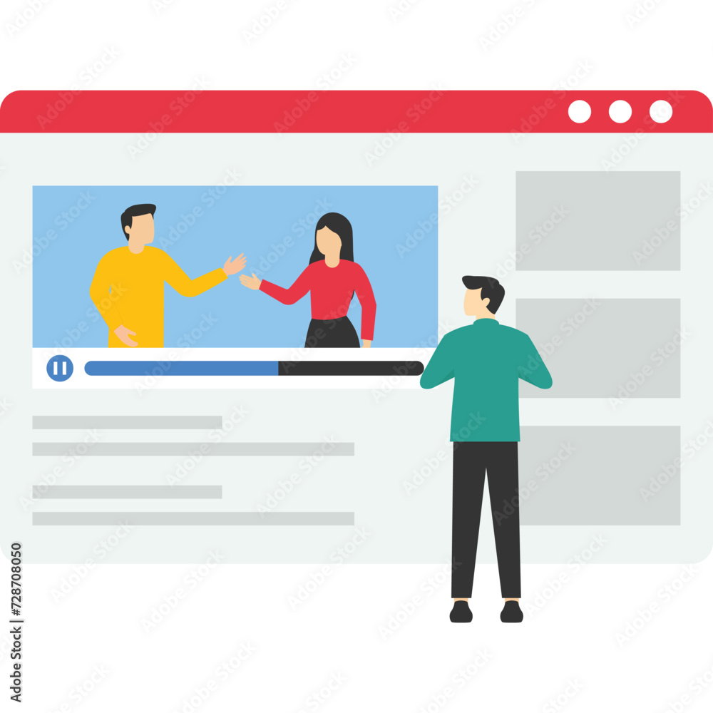 Video Conference Concept, Showing business group having remote virtual ...