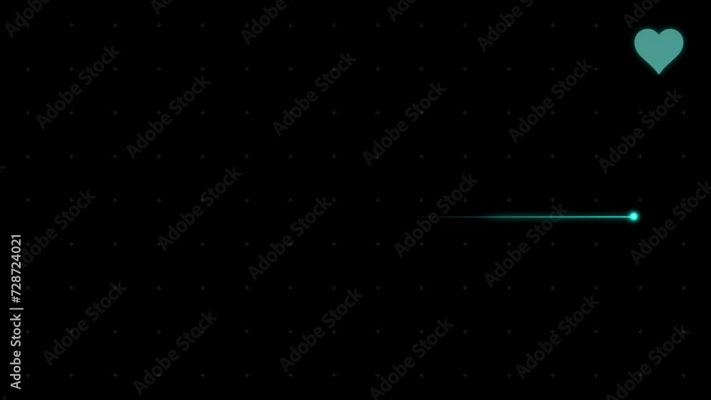 4K EKG Heartbeat Display Monitor Motion Graphics, HUD Element loop ...