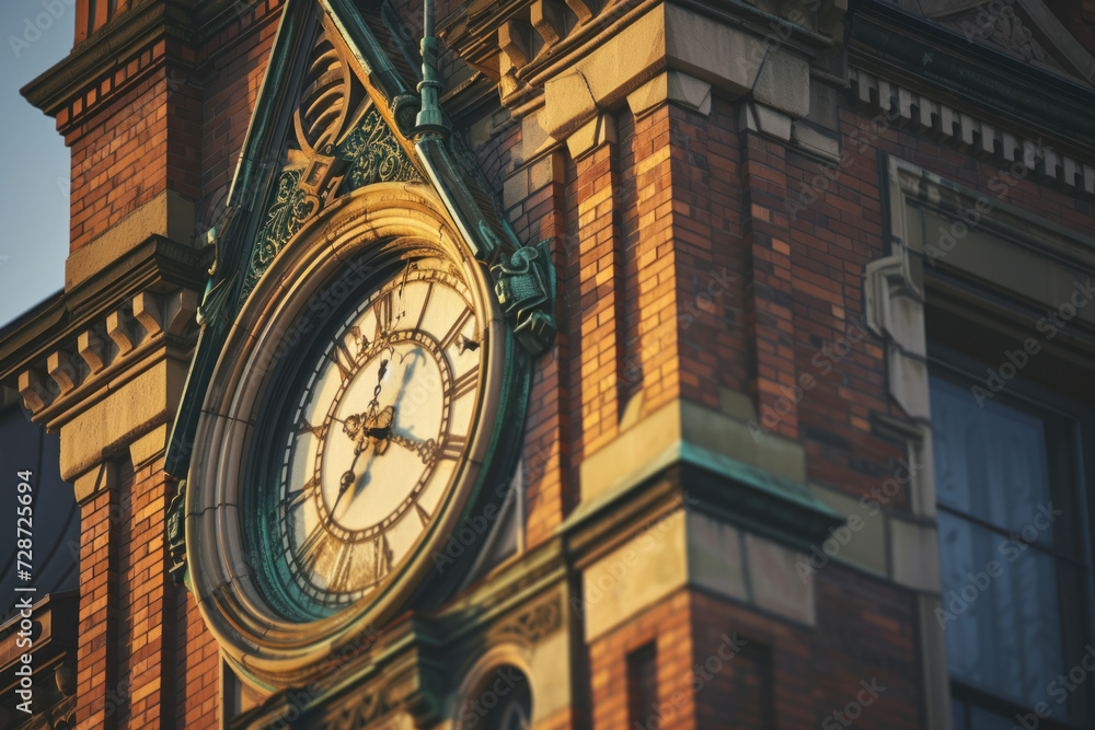 Foto de Historic clock tower details, a timeless architectural scene ...