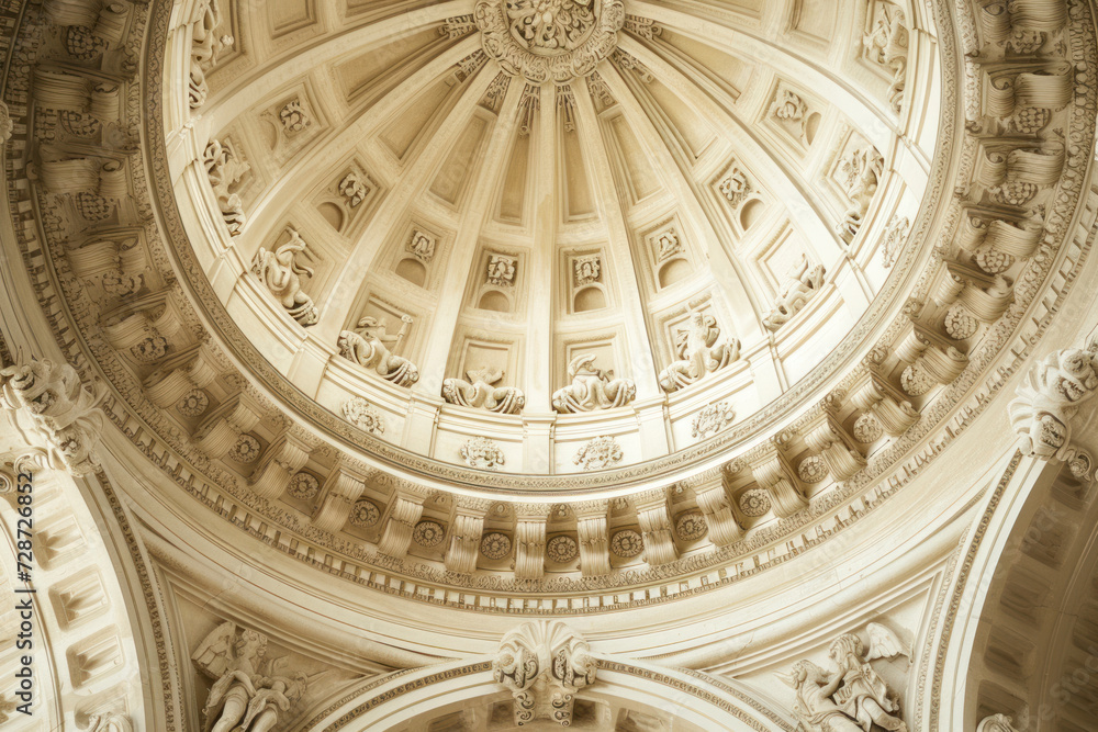 Ornamental dome details, a regal architectural scene highlighting the ...
