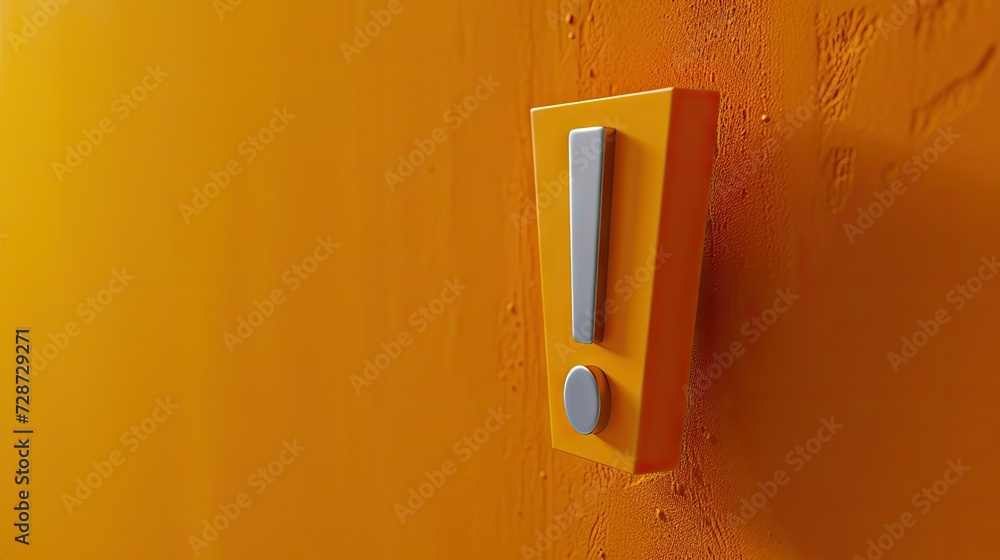 Danger Alert: A vivid 3D illustration of an exclamation mark against a ...