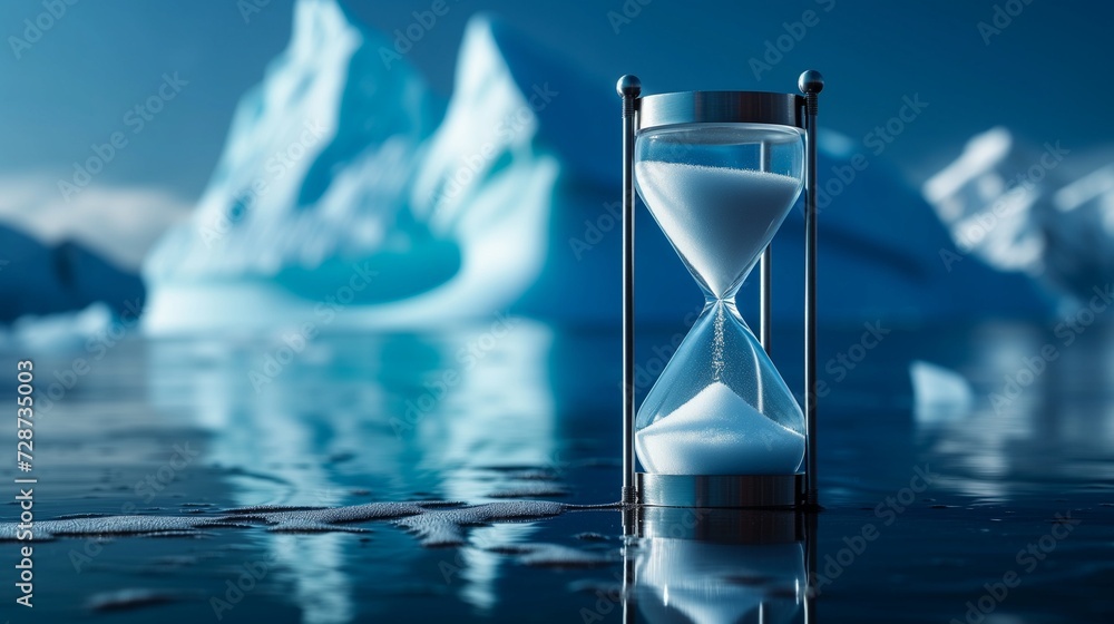 Melting iceberg, depicting the effects of climate change on polar ...