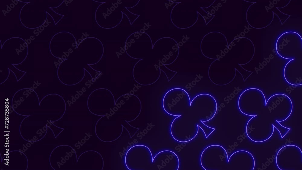 A vibrant card pattern with illuminated purple lines showcases a fan ...