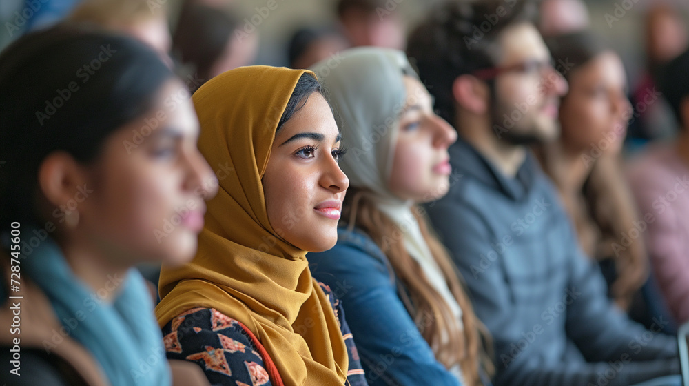 An inspiring moment captured during a university seminar, with a ...