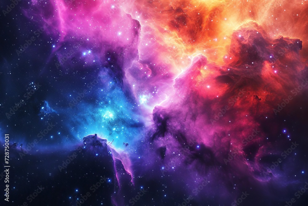 Beautiful nebula in outer space Ethereal cosmic phenomenon. colorful ...