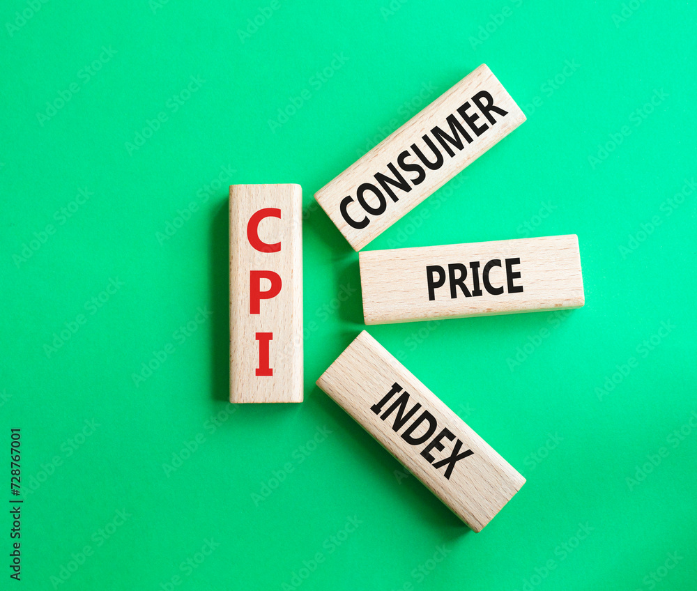 CPI - Consumer Price Index symbol. Concept word CPI on wooden blocks ...