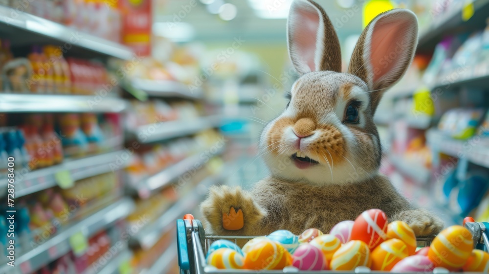 Join the Easter Bunny on a delightful shopping spree in the supermarket ...