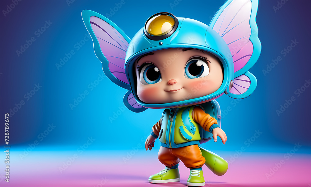 Cartoon 3d character, cartoon illustration , wallpaper for kids , cute ...