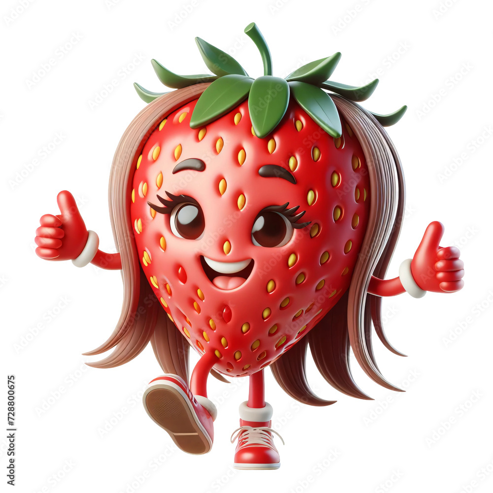 Strawberry Png Sticker Design For Tshirt, hello summer fruit clipart ...