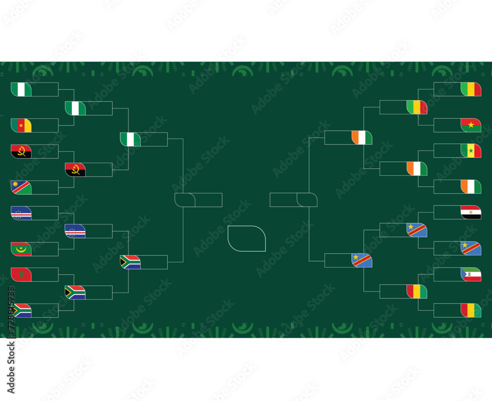 Path Semi-Finals Flags African Nations 2023 Emblems Teams Countries ...