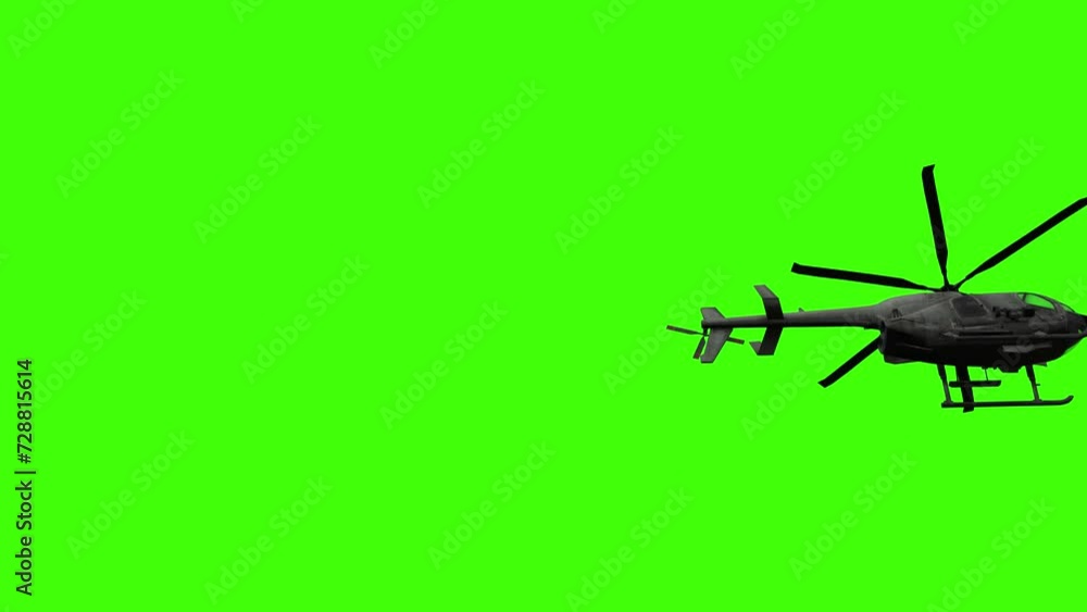 Vidéo Stock 4k Light utility Helicopter Realistic 3D flying with low ...