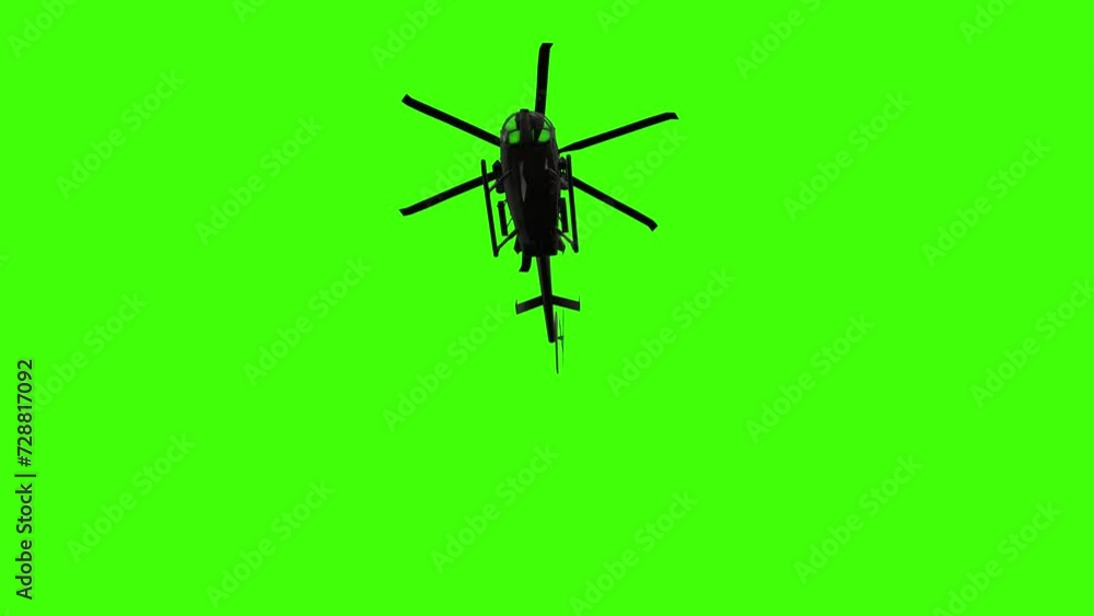 4k Light utility Helicopter Realistic 3D flying with low angle view ...