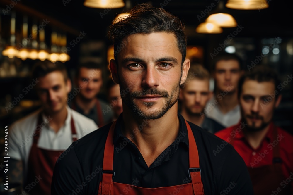 Inspirational Mentor: The White Chef Stands Before His Team, Empowering ...