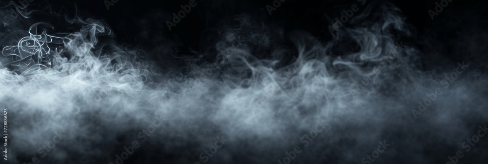 Dense Swirling Fog and Smoke on Dark Background - Mysterious and Spooky ...