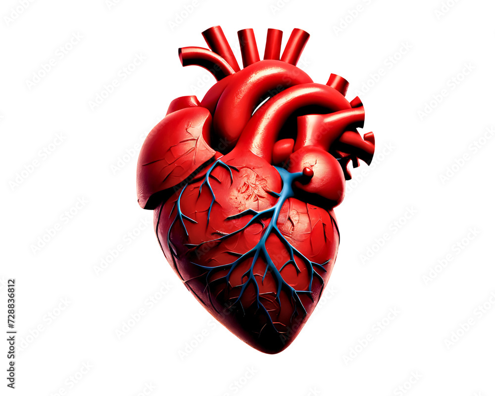 human heart anatomy model cut out isolated on transparent background ...