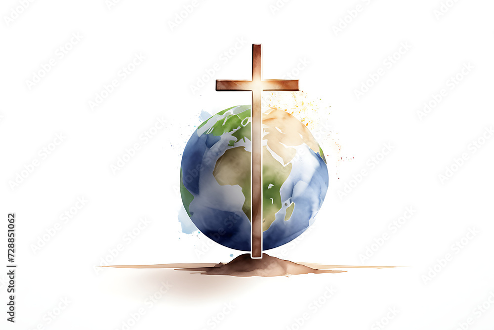 Religious Global Mission: Dissemination of Information. The cross of ...