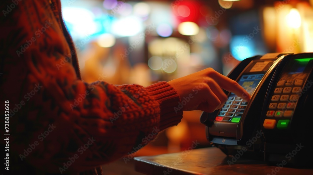 Making a payment by using a credit card over a point-of-sale (POS ...