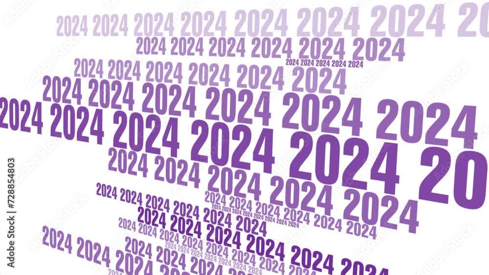 Modern annual report template with 2024 text on white background ...