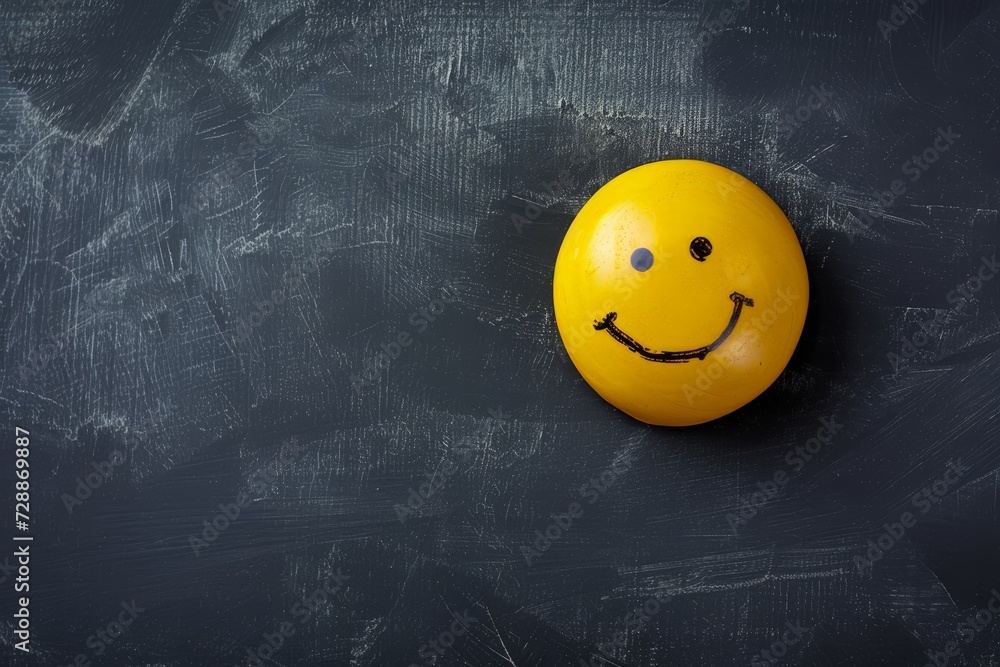 Yellow smiley faces happiness joy, cheerful emotion symbols. 3D cartoon ...