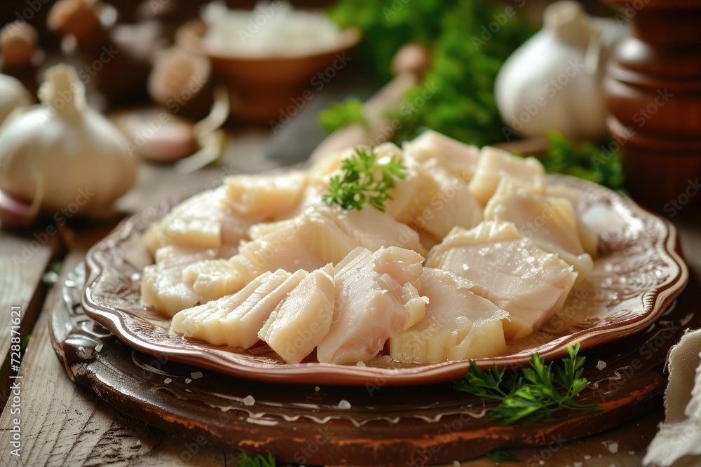 Ukrainian cuisine is made with pig fat known as lard Stock Photo ...