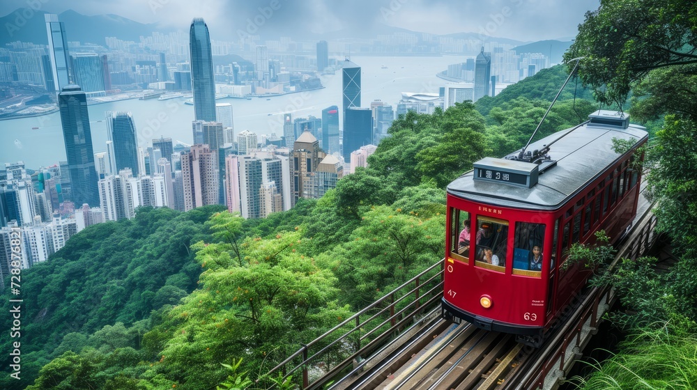 Transportation in Hong Kong includes the iconic tram and cable car ...