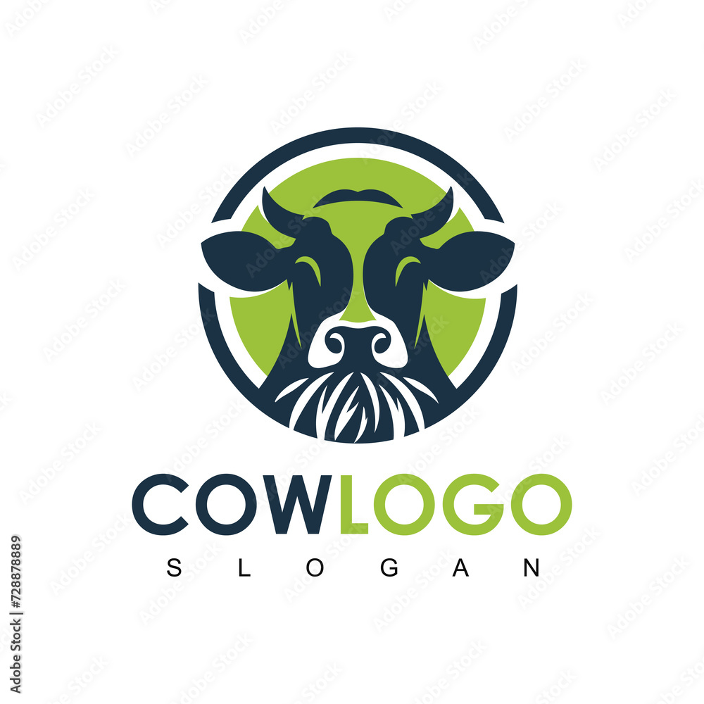 Cow Logo. Cow farm logo design vector. Vintage Cattle Angus Beef logo ...