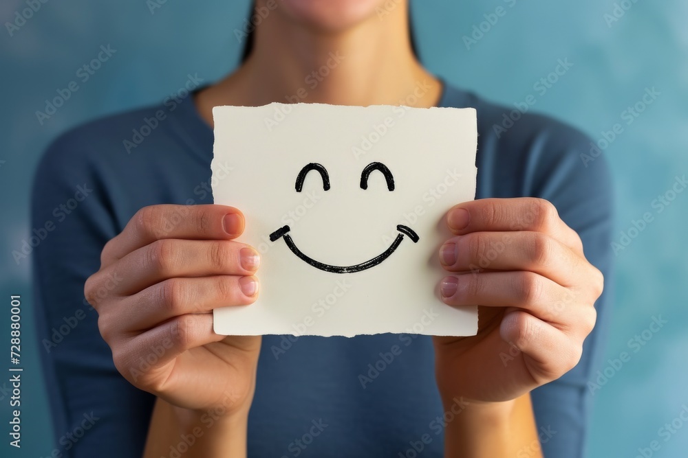 Happy customer sticky note cards smiling emojis positive feedback ...
