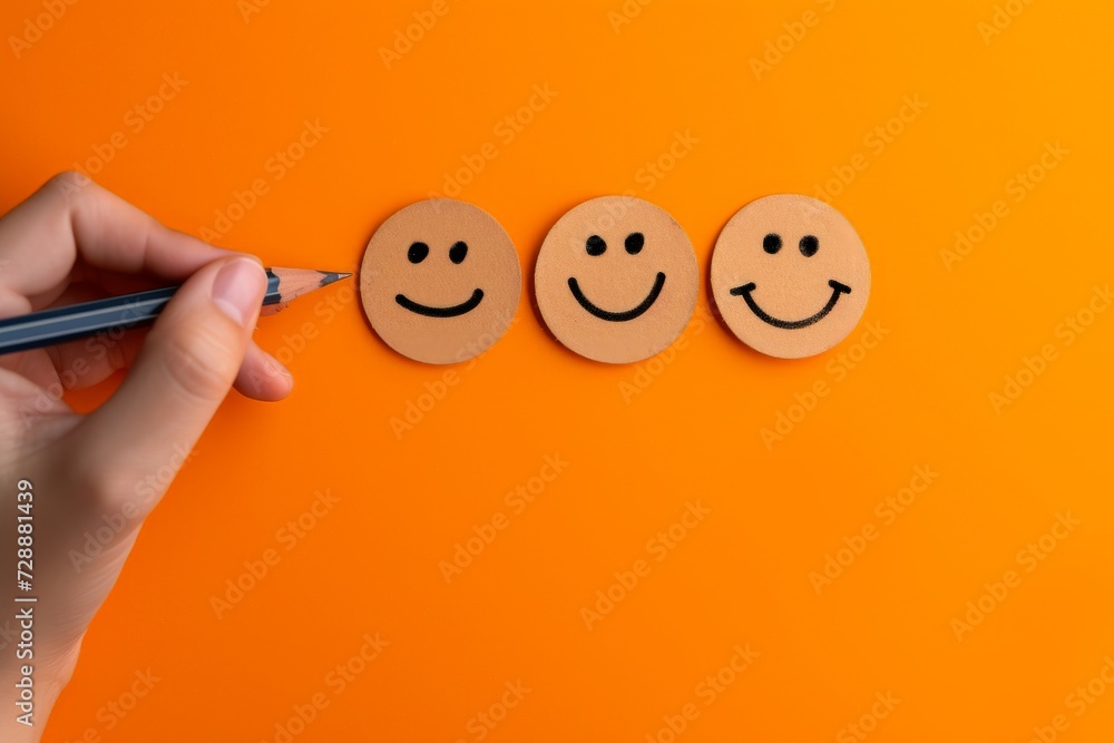 Smiling Emoji grinning Smiley, Vector Design reassure. Star rating love ...