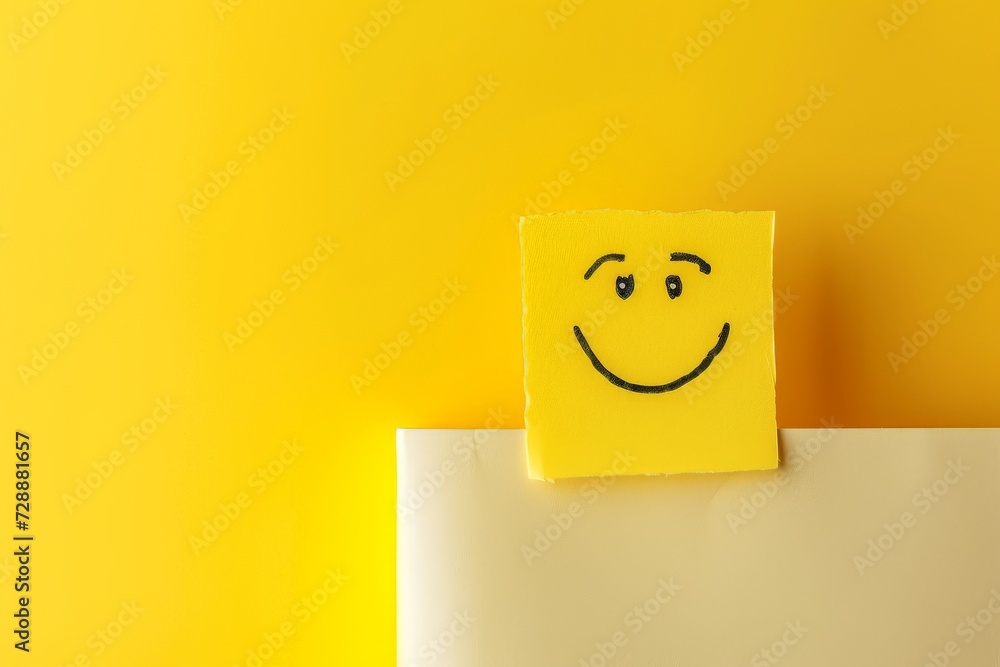Happy customer sticky note cards smiling emojis positive feedback ...