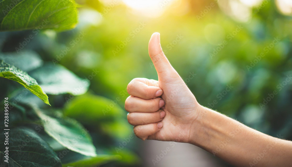 thumbs up on vibrant background symbolizing success, approval, and ...