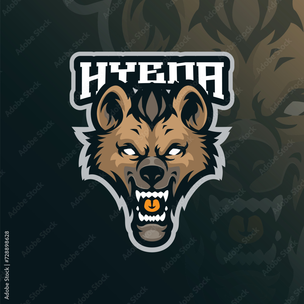 Hyena mascot logo design vector with modern illustration concept style ...