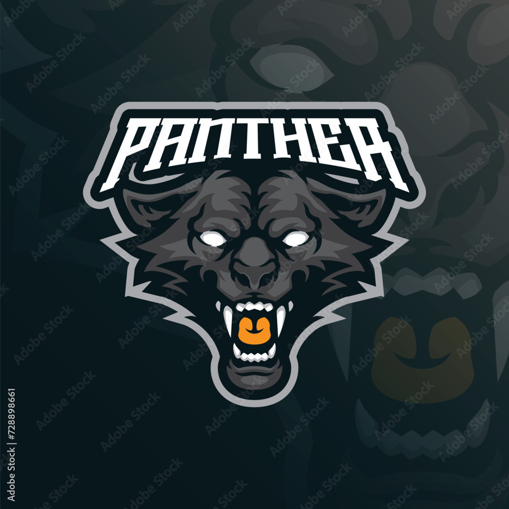 Panther mascot logo design vector with modern illustration concept ...